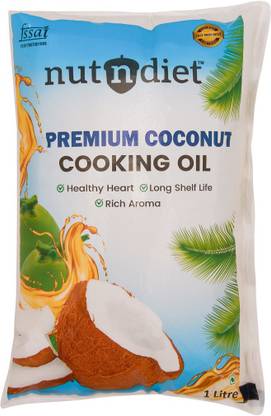 nutndiet premium coconut cooking oil 1 L Coconut Oil Pouch Price in ...