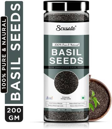 Scusate BASIL SEEDS, FALOODA, SABJA seeds, TAKMARIYA Seed (200 per box ...