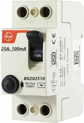 L&T SWITCHGEAR L&T 25AMP 2POLE 100mA RCCB BG202510 MCB Price in India - Buy L&T SWITCHGEAR L&T ...