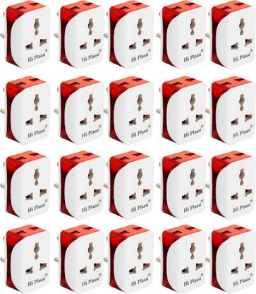 HI-PLASST (20pcs) 3 Pin Converter Travel Universal Multiplug, Worldwide ...