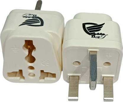 vadda bai Set of 2 Travel Adapter Flat Pin Plug (Type G) for India to ...