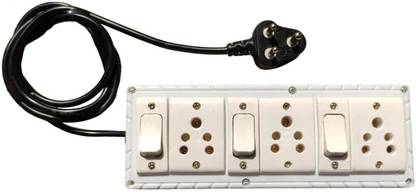 Priya 3 socket 3 switch extension board Three Pin Plug Price in India ...