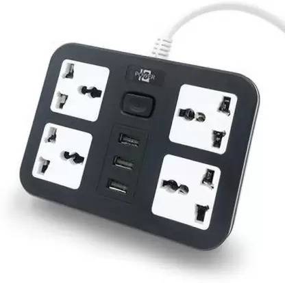 IntenseCore Universal Power Socket (3-USB & 4 -Power Socket) 2.1 A Four ...