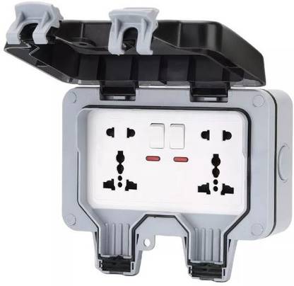 Connectwide IP66 Switched Socket Covers, 16A Outdoor Wall Weatherproof ...