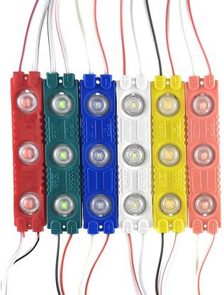 Malati 6 Pics 3led Module 12V DC LED Red Blue Green Yellow White Pink 1 ...