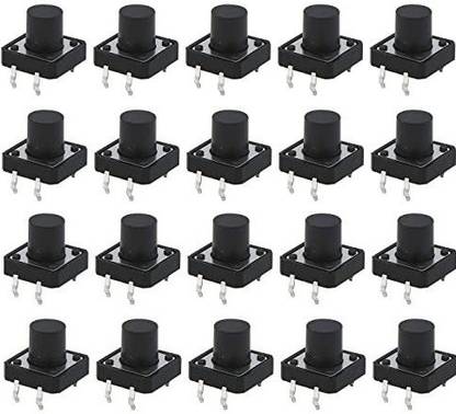 Prowans Tactile Momentary 20 pcs Electronic Components Electronic Hobby ...