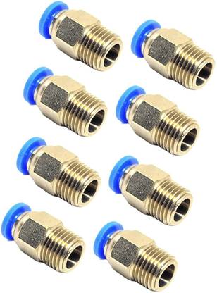 INVENTO 8Pcs PC4-M10 10mm Threaded Pneumatic Push Fitting Connector for ...