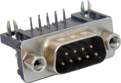 Electronic Spices DE-9 9 pin Right angle panel mount D-sub miniature ...