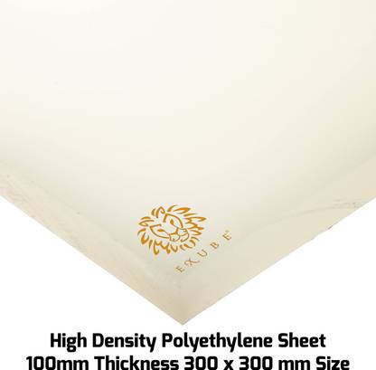 EXUBE High Density Polyethylene Sheet 100mm Thickness 300mm x 300mm ...