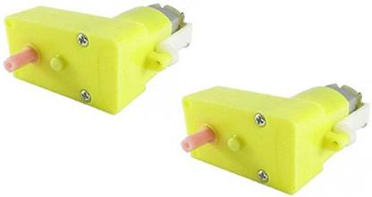 uneeds 150 RPM Single Shaft L- Shaped BO Motor (Pack Of 2) Motor ...