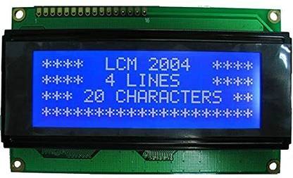 AUTO BOTIX 20x4 LCD Display With Blue Backlight with male header pins (Pack of 1) Electronic ...