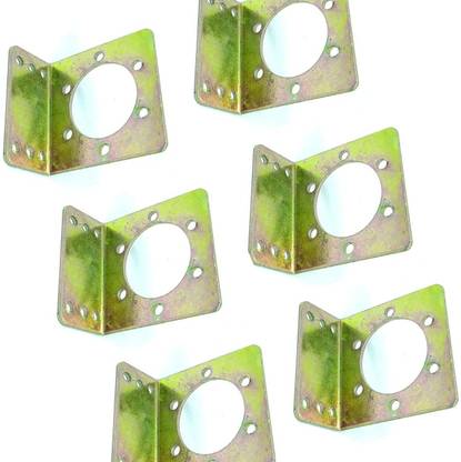 INVENTO 6Pcs DC Geared Side Shaft Motor Clamp L Shaped Motor Mount ...