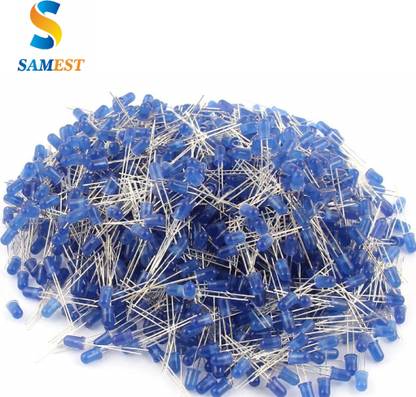 samest 1000PCS 5mm Blue LED Diode Lights for High Intensity Super ...