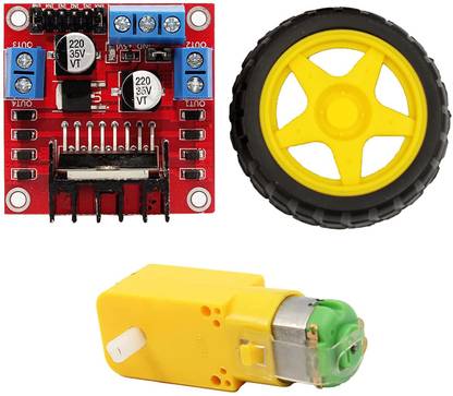 AUTO BOTIX Robo car kit with L298N Motor Driver 100RPM BO Motor 4pcs 4 ...