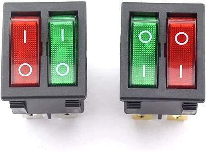 Prowans Toggle Switch Snap 16A 250V, 20A 125V 6Pin 2 Position Red ...