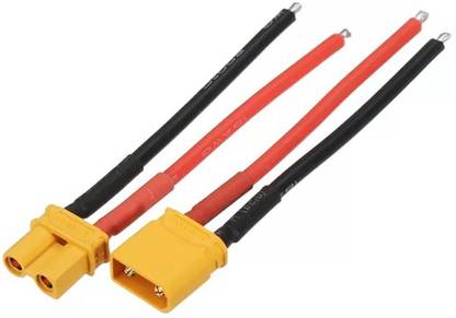 KTC CONS LABS XT30 U Male Female Connector with 16AWG Silicon Wire 10cm ...