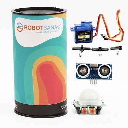 Robotbanao SG90 Servo Motor PIR Sensor Ultrasonic Sensor Compatible ...