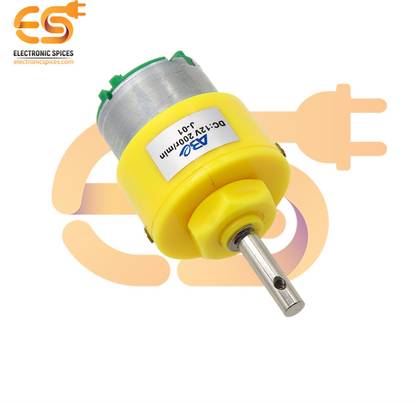Electronic Spices 12V 200 rpm heavy duty geared DC motor (YELLOW ...