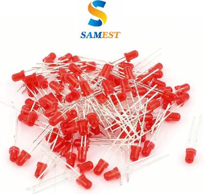samest 1000PCS 5mm Red LED Diode Lights for High Intensity Super Bright ...