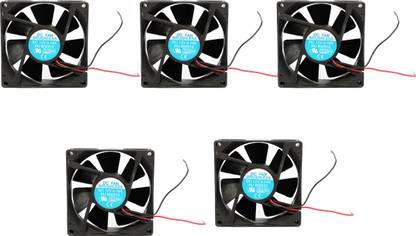 Robotbanao High Speed 12V 0.45amp DC Fan, 3 Inch Square Black, Cabinet ...