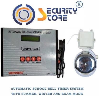 Security Store Automatic School Bell Timer System with 4 Inch Gong Bell ...