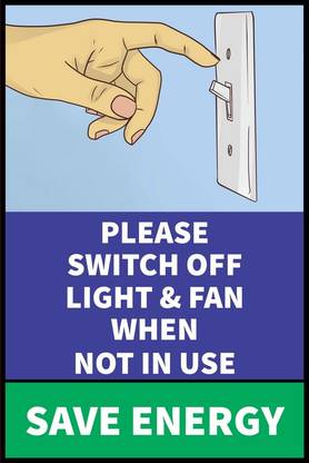 VAAIMAI Please Switch Off The Light and Fan When Not In Use Sticker ...