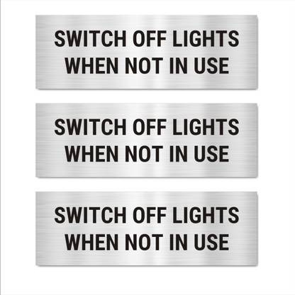 Mindcraftz Switch off lights Acrylic Sign Board Silver Color Emergency ...