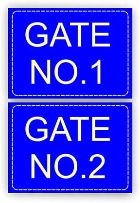 GOODPRINTZONE Gate No.1 And 2 Emergency Sign Price in India - Buy ...
