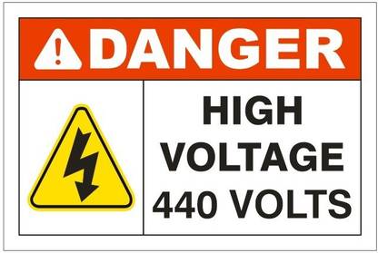 MOHAN AGENCIES DANGER - HIGH VOLTAGE - 440V Emergency Sign Price in ...