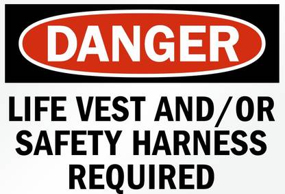 RLDigitalUnits DANGER SAFETY HARDNESS REQUIRED SIGN BOARD Emergency ...