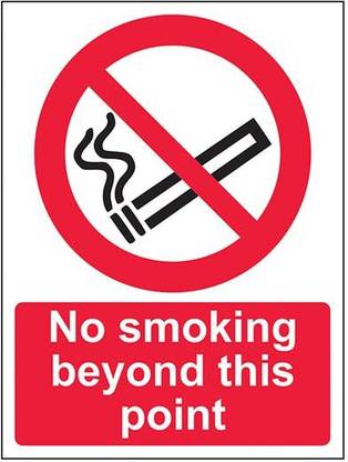 RLDigitalUnits No smoking beyond this point sign board Emergency Sign ...