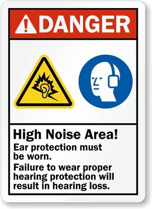 RLDigitalUnits DANGER HIGH NOISE AREA! SIGN BOARD Emergency Sign Price ...