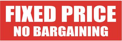 signEver Fixed Price No Bargaining Sign Board For Factory Lodges Banks ...