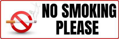 Ira Sign NO SMOKING PLEASE Emergency Sign Price in India - Buy Ira Sign ...
