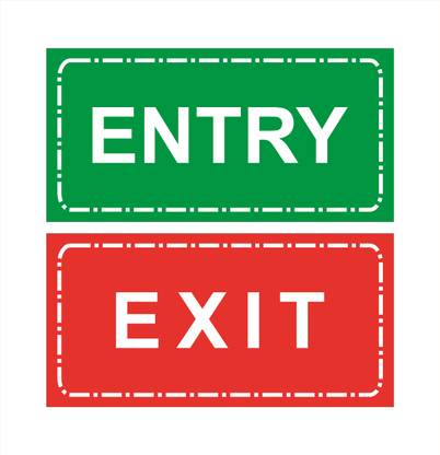 IDPZ Entry & Exit Signboard Print on 5mm Thick Sunboard Pack of 1 Set ...