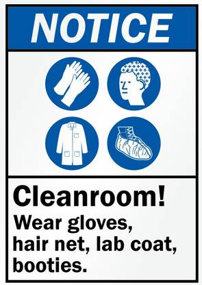 RLDigitalUnits NOTICE CLEANROOM ! SIGN BOARD Emergency Sign Price in ...