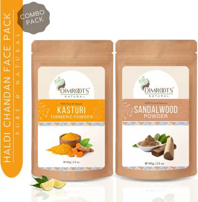 DIMROOTS Kasturi Turmeric Haldi Chandan (Sandalwood) Skin Brightening ...