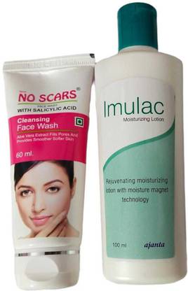 NO SCARS 1 FACE WASH WITH 1 IMULAC MOISTURIZING LOTION Face Wash ...