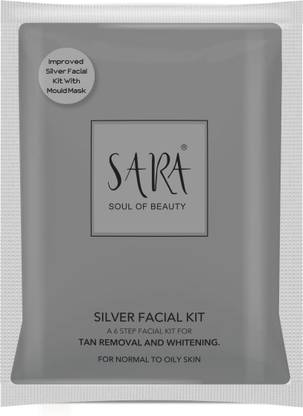 SARA SOUL OF BEAUTY 6-Steps Silver D-Tan Facial Kit For Tan Removal ...