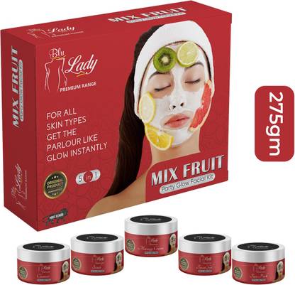 Blu lady MIX FRUITS Beauty Parlour Facial Kit For Women & Men All Type ...
