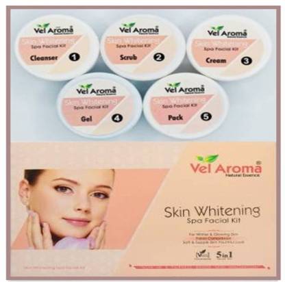 vel aroma Skin Whitening Spa Facial Kit (5 in 1)(Pack of 1, 255 Grams ...