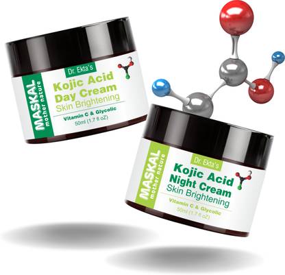 MASKAL Dr Ekta's Kojic Acid Day Night FaceCream & Niacinamide, Skin ...
