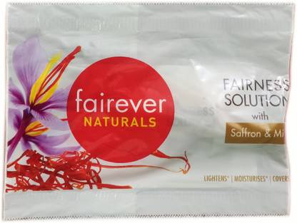 Fairever Naturals Fairness Solution with Saffron and Milk Cream Pouch ...