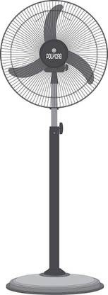Polycab TOOFAN FARRATA BLACK 400 mm 3 Blade Pedestal Fan Price in India ...