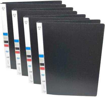 Flipkart.com | RKY Plastic 4 Black 2D Ring Binder Plastic Box File A4 ...