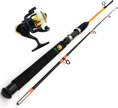 Fishing rod Solid fiber fishing rod with reel 150cm Multicolor Fishing ...