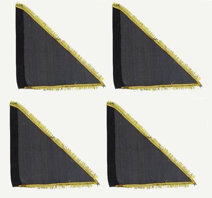 pushkar Black Colour Shani Dev Flag/Jhanda with Golden Lace Size ...