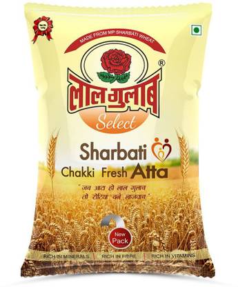 lal gulab Select Sharbati Atta, 10 kg | Organic Gehoon Atta/Godhuma ...