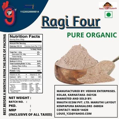 99Auth Ragi Flour/Finger Millet Flour 200g Organic Premium Quality Pure ...