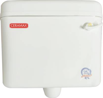 CERAMAX Premium Alpha Single Flush Centre Push Flushing Cistern Tank ...